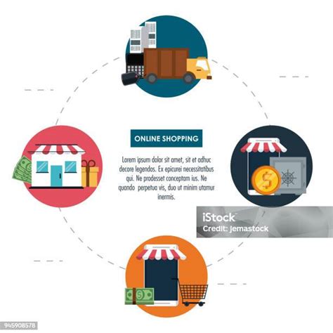 온라인 쇼핑 인포그래픽 개념에 대한 스톡 벡터 아트 및 기타 이미지 개념 고객 구매 Istock