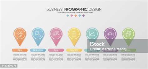 비즈니스 인포그래픽 디자인 7 개의 요소가있는 다이어그램 벡터 0명에 대한 스톡 벡터 아트 및 기타 이미지 0명 3차원