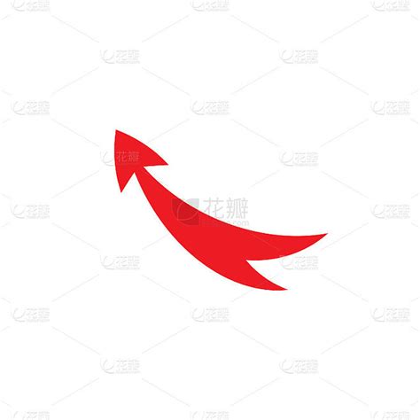 红色运动箭头向上图标向前 增长的迹象孤立在白色的