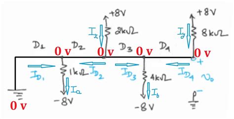 Solved 12 For The Diode Circuit Shown Calculate The Current Through Each Course Hero