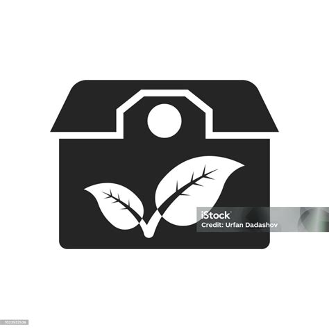 에코 홈 아이콘 벡터 기호와 기호 흰색 배경 에코 홈 로고 개념에 고립 0명에 대한 스톡 벡터 아트 및 기타 이미지 0명 개념 건설 산업 Istock