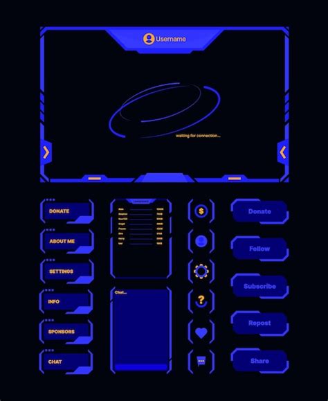 Premium Vector Stream Ui Templates Futuristic Designs Frames And