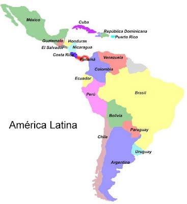 Mapa De Latinoamerica Con Nombres Imagui