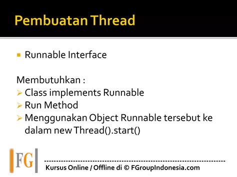 Modul Kelas Programming Java Thread Pptx Programming Languages
