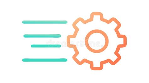 Gear With Speed Lines Workflow And Optimization Icon Vector Design Generative Ai Stock Vector