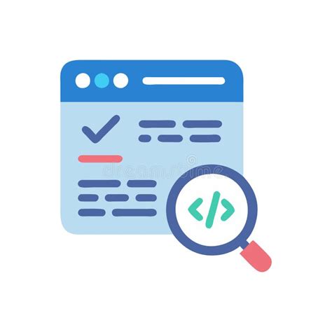 Comprehensive Code Coverage Icon Stock Vector Illustration Of