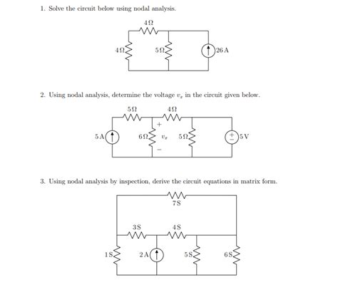 Solved Solve The Circuit Below Using Nodal Analysis Chegg