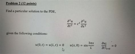 Solved Problem 2 12 Points Find A Particular Solution To