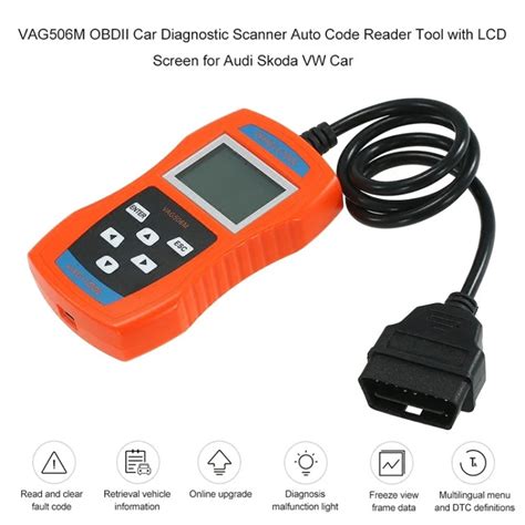 Vag506m 자동차 미니 코드 리더 Obd2 오류 감지기 진단 도구 남부 유럽 버전