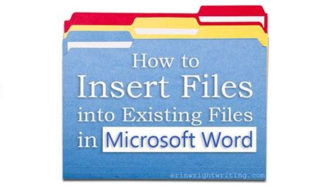 How To Insert Files Into Existing Files In Microsoft Word Pc And Mac