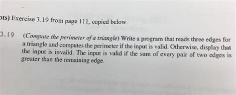 solved compute the perimeter of a triangle write a program