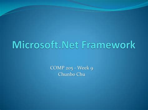 Ppt Microsoftnet Framework Powerpoint Presentation Free Download Id2052327
