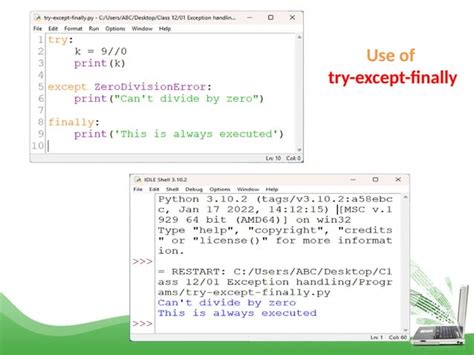 Exception Handling With Python Class 12pptx