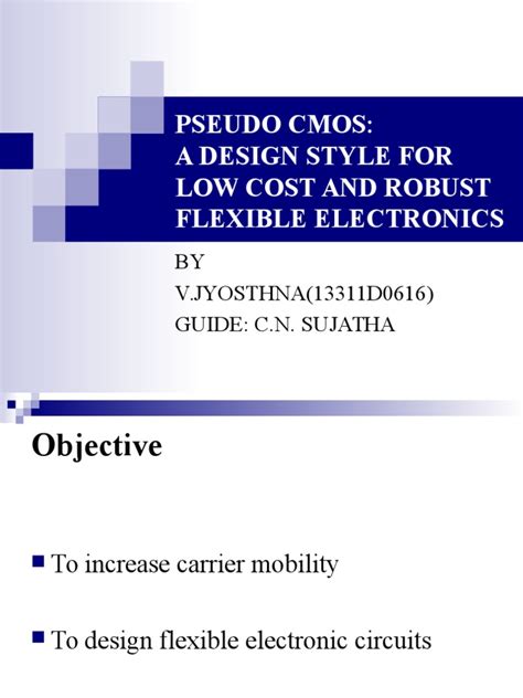 Pseudo Cmos Pdf Field Effect Transistor Cmos