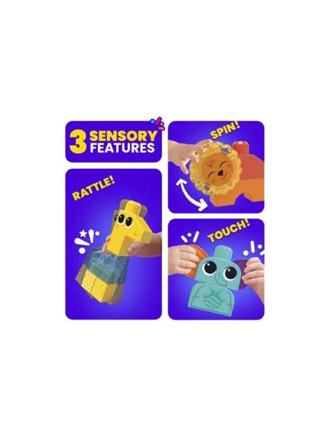 Megabloks Rock N Rattle Safari Sensory Building … Edamama