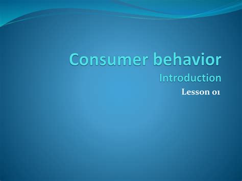 Consumer Behavior Marketing Concepts And Strategies