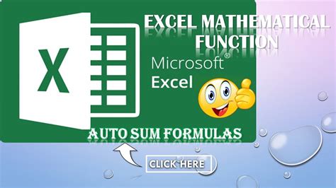 Microsoft Excel में Function का Use कैसे करे Excel में Autu Sum Formula का Use कैसे करे Youtube