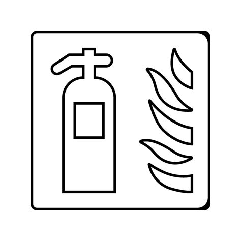 Fire Extinguisher Line Icon Vector Illustration 35454925 Vector Art At