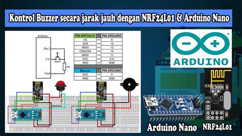 kontrol buzzer jarak jauh dengan nrf24l01 dan arduino nano youtube