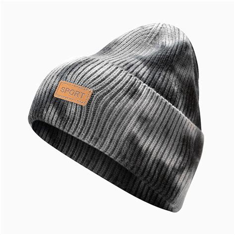 Idall Hats For Womenwinter Hats Hat Warm Chunky Cable Knit Tie Dye