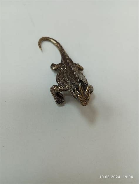 Фігурка статуетка сувенір латунна метал латунь дракон ящір ящірка ігуана варена — ціна 444 грн у