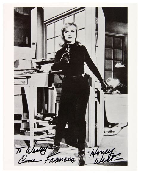 Hakes Honey West Anne Francis Signed Photo And Publicity Photo Pair