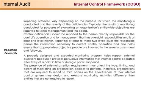 Internal Audit Coso Framework Internal Audit Audit Senior Management
