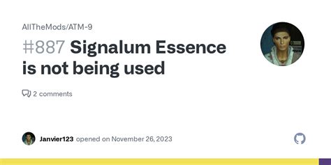 Signalum Essence Is Not Being Used · Issue 887 · Allthemodsatm 9 · Github