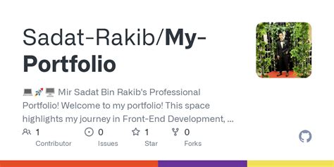 GitHub Sadat Rakib My Portfolio Mir Sadat Bin Rakib S