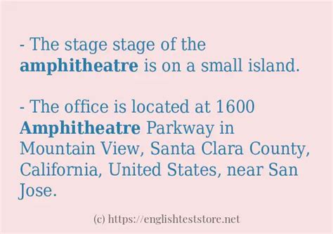 Amphitheatre Some Example Sentences Englishteststore Blog