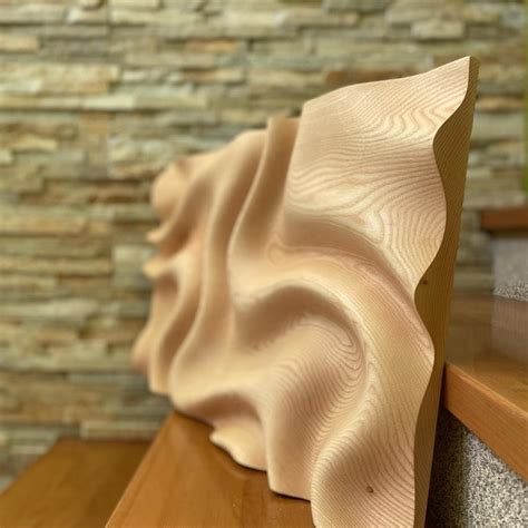 Parametric Wall Art Waves Design Cnc Files Dxf Svg Cnc Router 3d Art Wood Parametric Panel Pp6