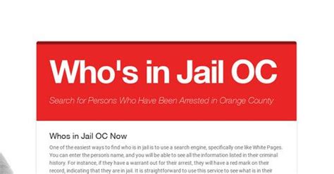 Whos In Jail Oc Ewqalu