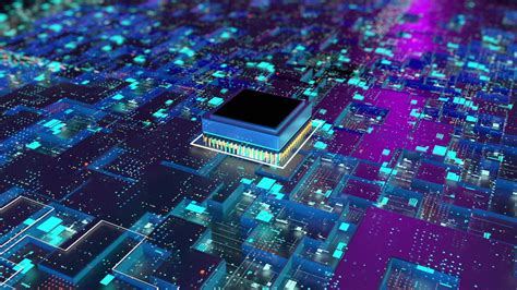 Circuit Board With A Central Computer Processors Cpu A Working Digital Motherboard Chip With