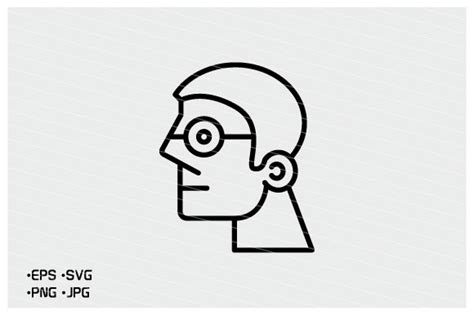 Nerd Man Profile Face Avatar Icon Vector Graphic By DesignFour Creative Fabrica
