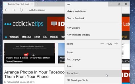 Pin Your Favorite Websites To The Windows 10 Start Menu