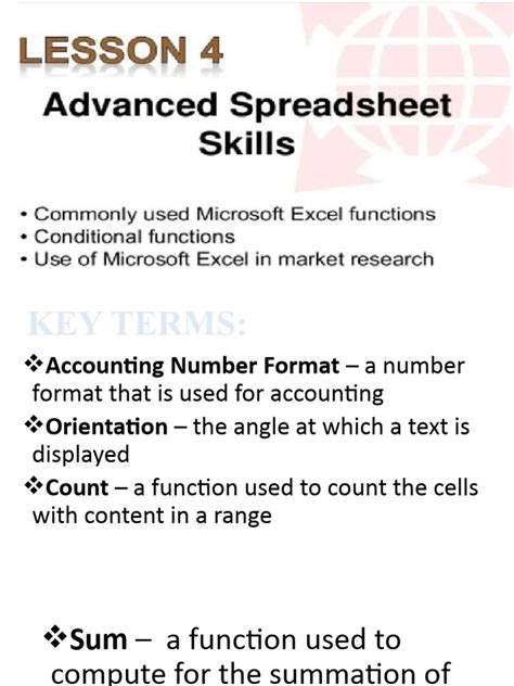 E Tech 12 Ppt 4 Pdf Microsoft Excel Function Mathematics