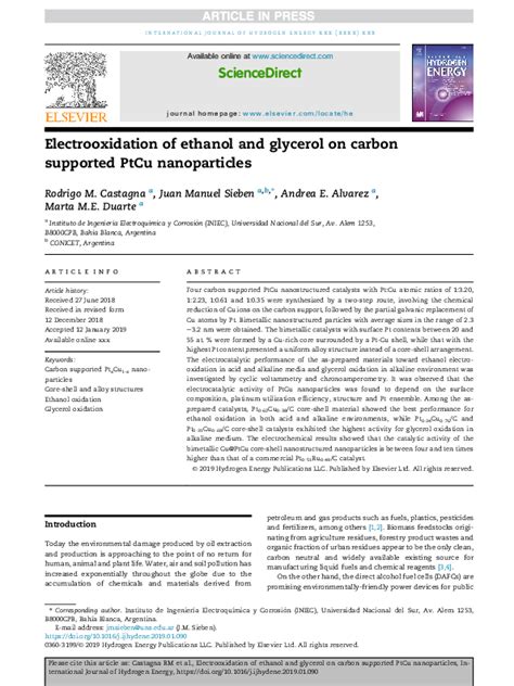 Pdf Electrooxidation Of Ethanol And Glycerol On Carbon Supported Ptcu Nanoparticles