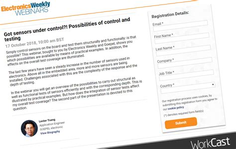 Webinar Embedded Sensor Test Coverage Electronics Weekly