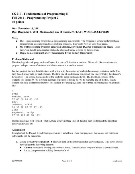 Cs 210 Programming Project 2