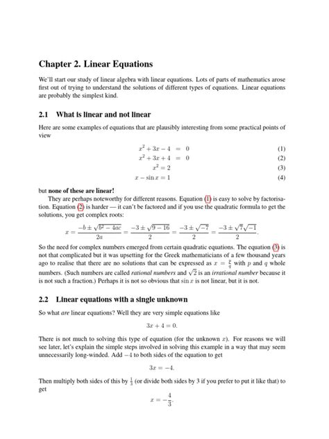 linear equations pdf matrix mathematics equations