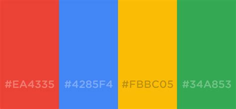 Google Logo Color Hex Codes R Google