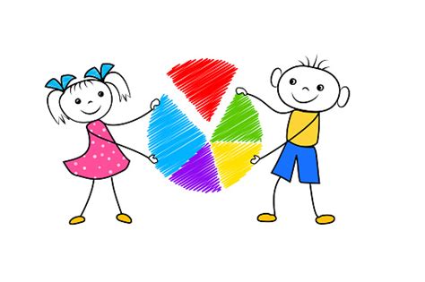 만화 소년과 소녀 손에 파이 차트를 들고 낙서 빅 데이터 분석 개념 흰색 배경에 고립 벡터 일러스트 벡터에 대한 스톡 벡터 아트 및 기타 이미지 Istock