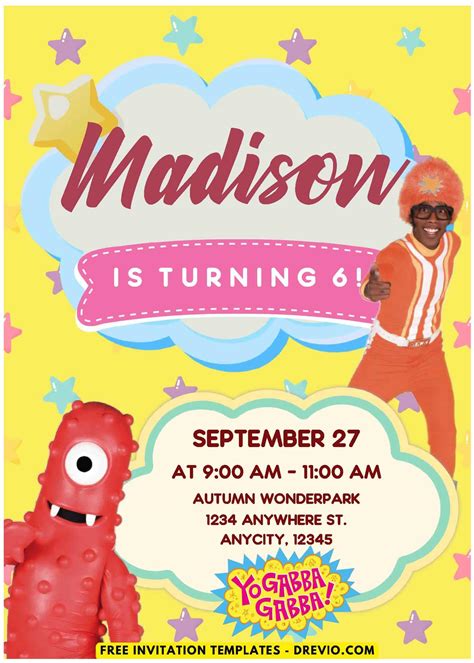Free Yo Gabba Gabba Invitation Templates Gabba Gabba Yo Gabba Gabba