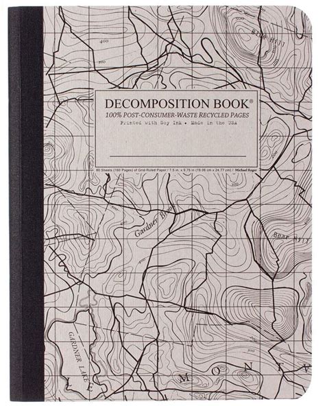 Decomposition Topographical Map Graph Paper Composition Notebook 9 75 X 7 5 Journal With 160