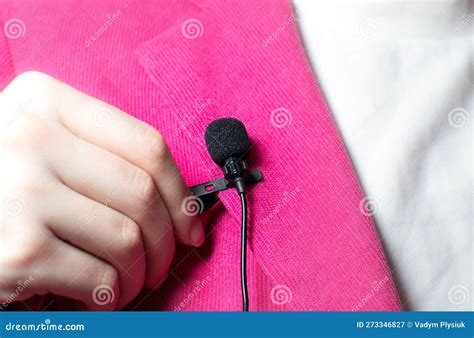 Lavalier microphone. stock image. Image of audio, music - 273346827