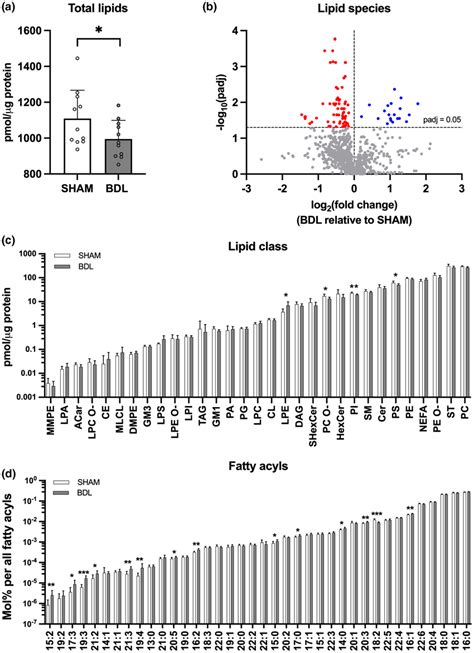 Lipid Profile Of The Cerebellum A Total Lipids B Lipid Species