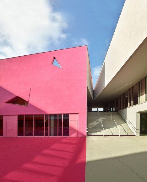 Bark Cladding And Clashing Colours Create Joyful Chaos In Parisian School Paris Suburbs