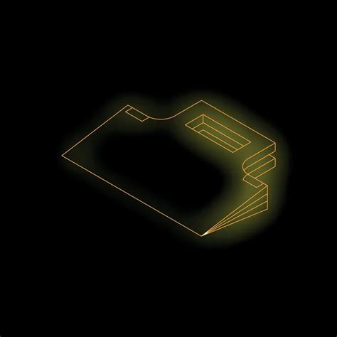 Neon Folder Icon Glowing On Black Background 52635031 Vector Art At Vecteezy