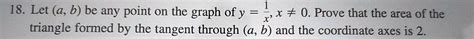 Solved 18 Let A B Be Any Point On The Graph Ofy X 0 Prove That The Area Of The X