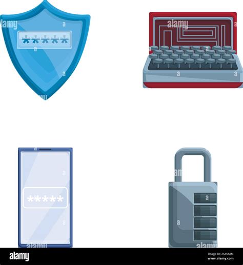 Cipher Concept Icons Set Cartoon Vector Various Type Of Encryption Data Encryption Cipher
